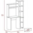 Tuhome Versailles Writing Desk with Integrated Bookcase 2 Upper Display ...