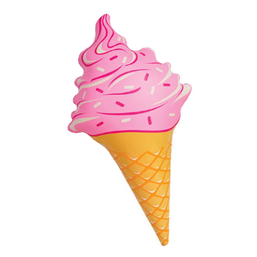 Novelty Inflatable Ice Cream Cone Swimming Pool Float Toy Water ...