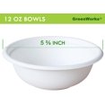 100 Count 12 OZ Compostable Bowls, Biodegradable Bagasse and Bamboo ...