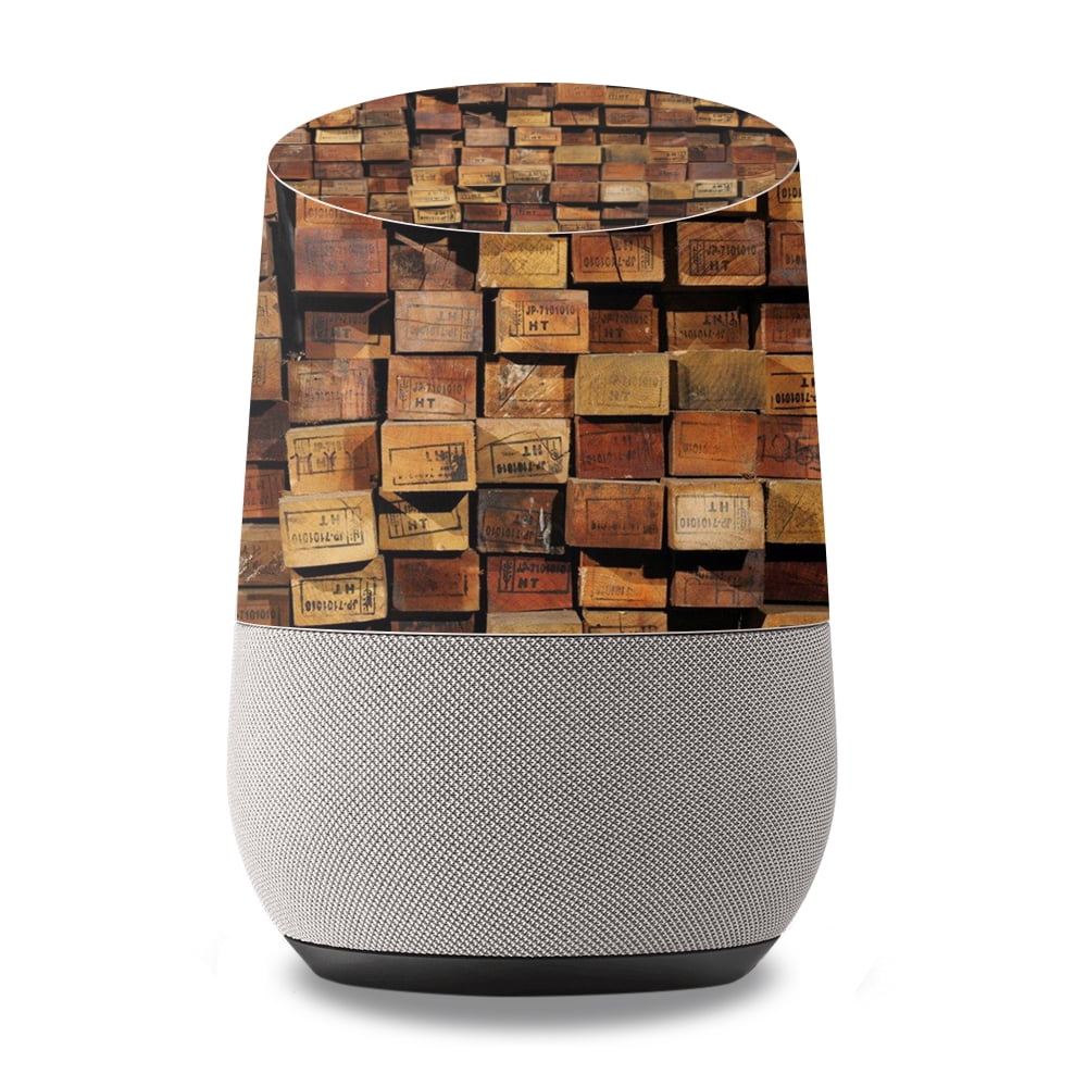 Skin Decal Wrap Compatible With Google Home Stacked Wood - Walmart.com