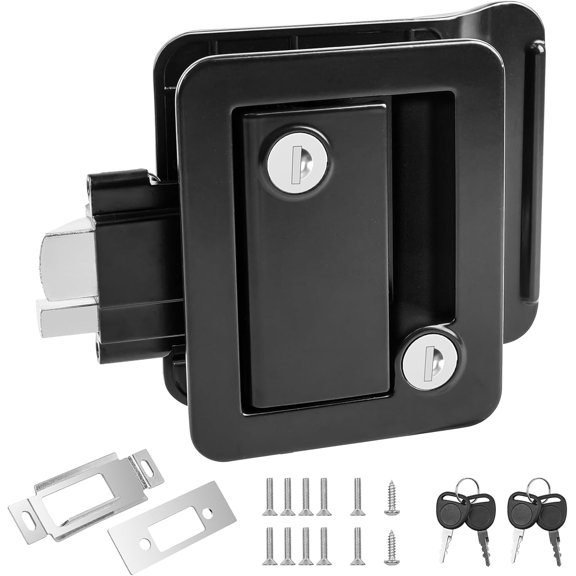 Global Link Classic Pro Travel Trailer Entrance Lock, Black Powder Coat ...