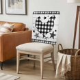 Chicken Hen Chair Back Covers, Rooster Animals Farmhouse Plaid Country ...