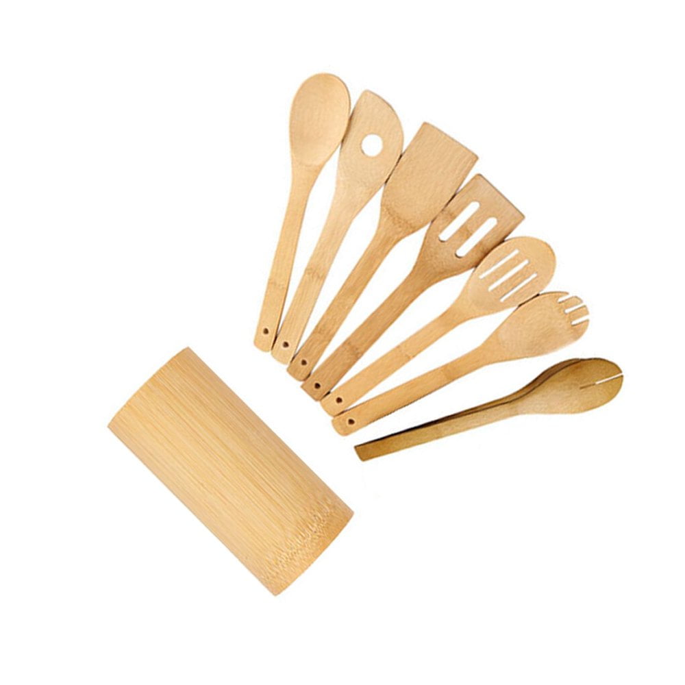 POINTERTECK Cooking Utensils Kitchen Utensil Set with Holder Soup Spoon ...