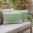 2 Pack Outdoor Waterproof Throw Pillow Covers,Grazing Green White ...