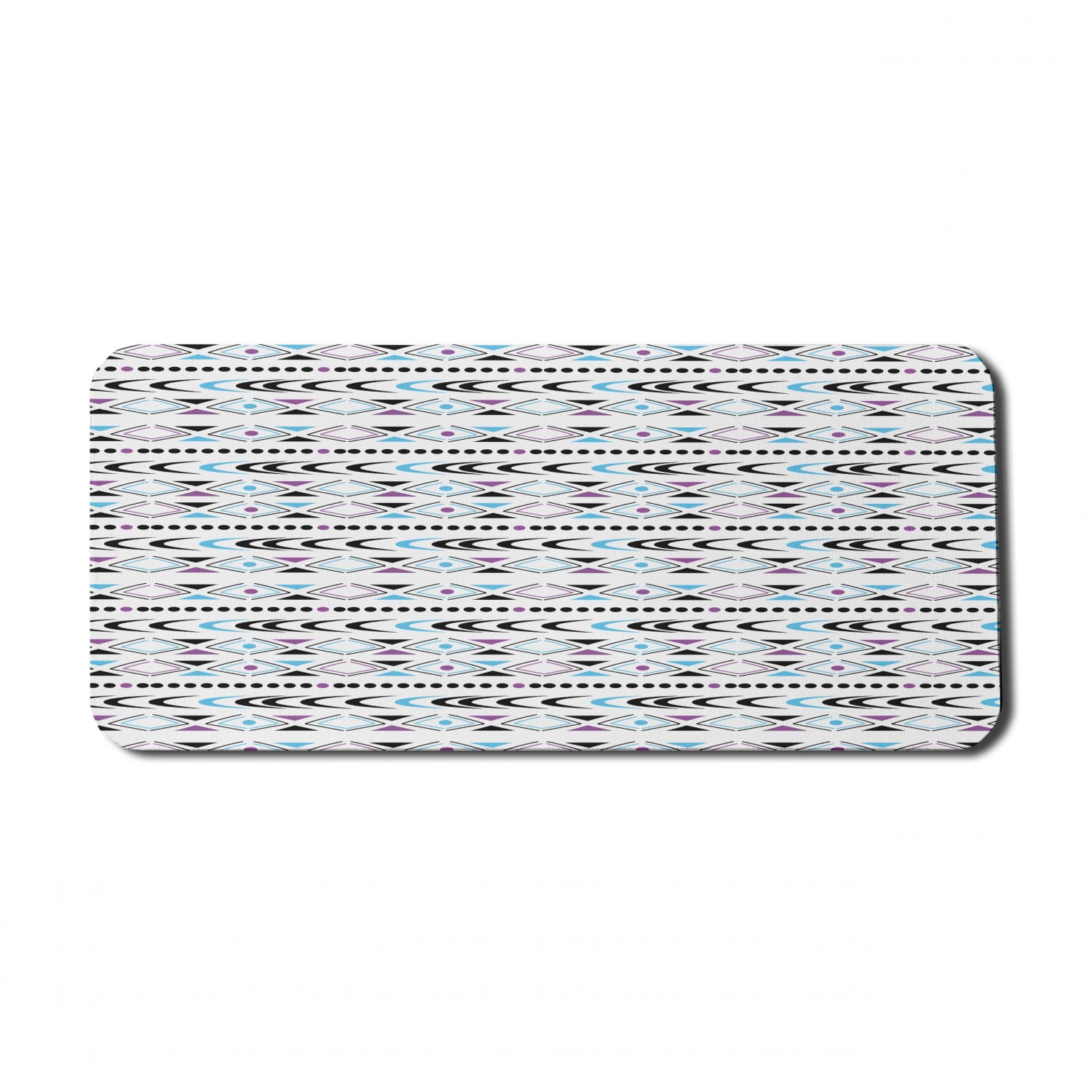 Tribal Computer Mouse Pad, Horizontally Arranged Triangles Dots and ...