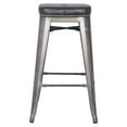 Metropolis Stackable Modern Metal Backless Counter Stool With Cushion ...