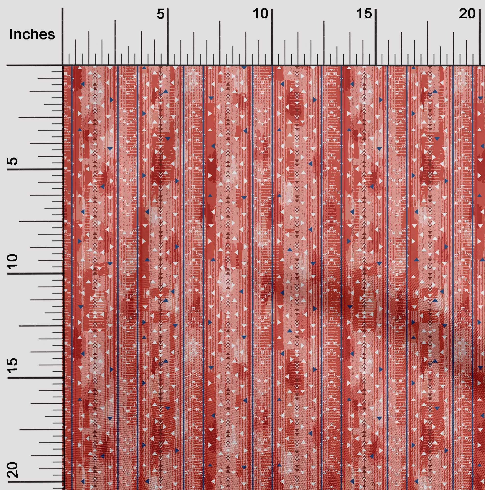 oneOone Silk Tabby Bittersweet Fabric Texture & Triangle Geometric ...