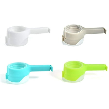 4 Packs Bag Clips for Food, Food Storage Bag Sealer Clips with Pour ...