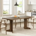 Modern Dinner Table with Unique Wooden Legs, Rectangle Dining Table for ...