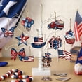 12 Patterns 4th of July Hanging Wooden Cat Ornaments, Patriotic ...