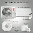 OLMO 18,000 BTU Dual Zone 12000 + 12000 BTU Wall Mount Ductless Mini ...
