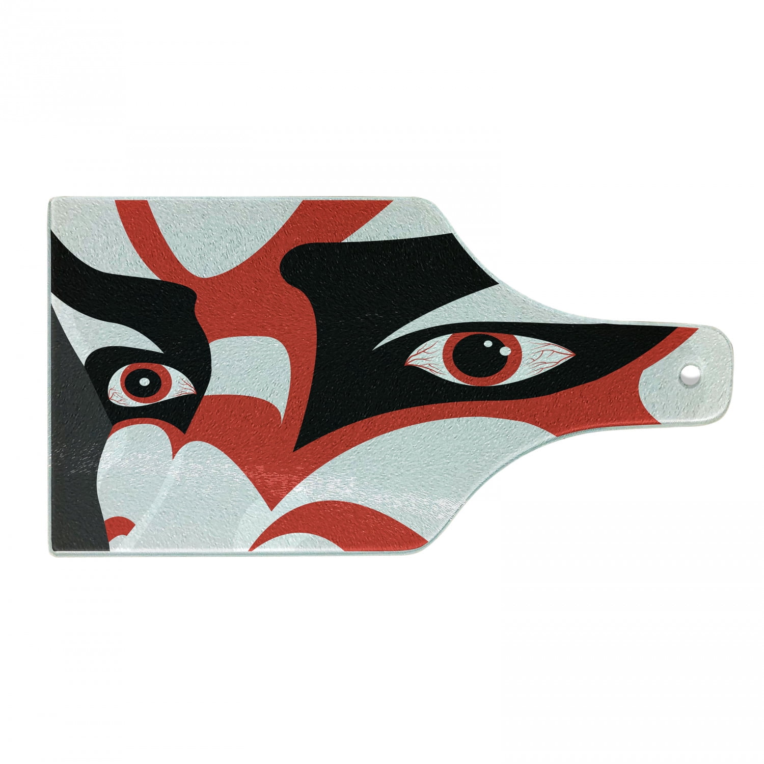 Kabuki Cutting Board, Japanese Drama Theme Kabuki Face with Dramatic ...
