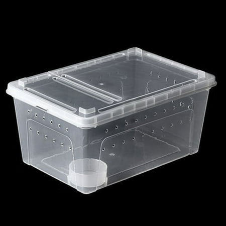 Reptile Box For Snake Spide House Transparent PP Food Feeding Breeding ...