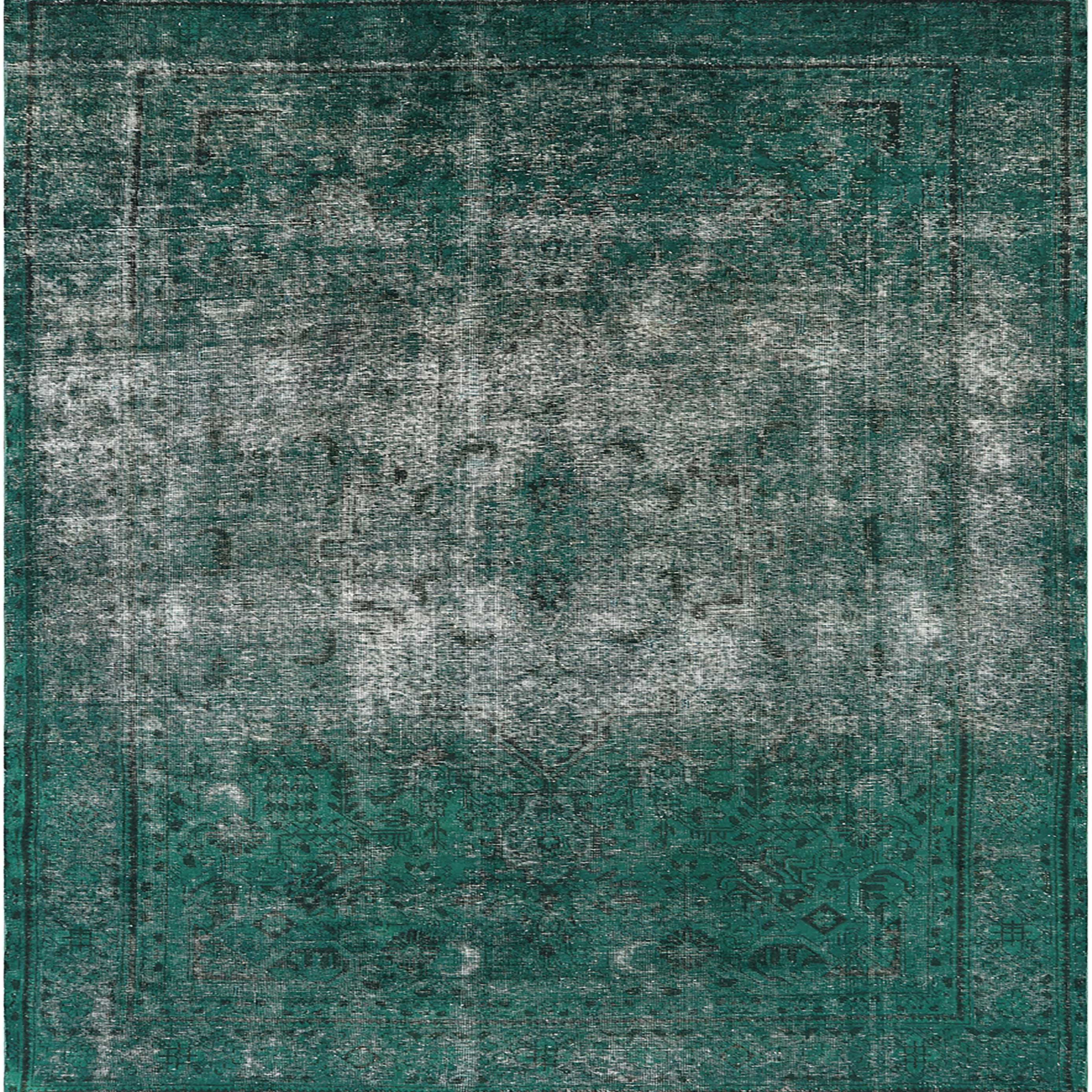 Ahgly Company Indoor Square Mid-Century Modern Dark Blue Grey Blue ...