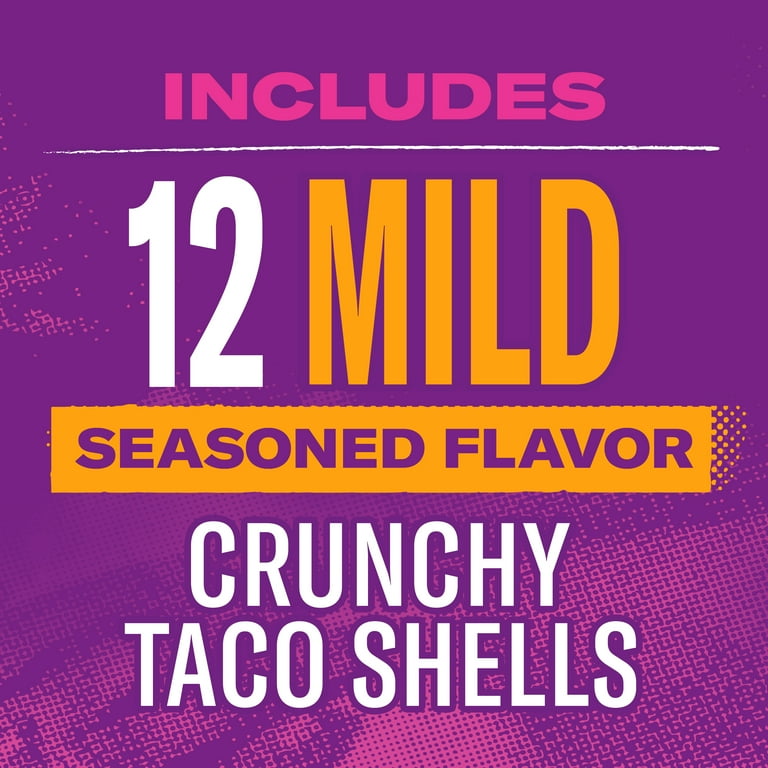 Taco Bell Mild Crunchy Seasoned Flavor Taco Shells, 12 Ct, 53% OFF