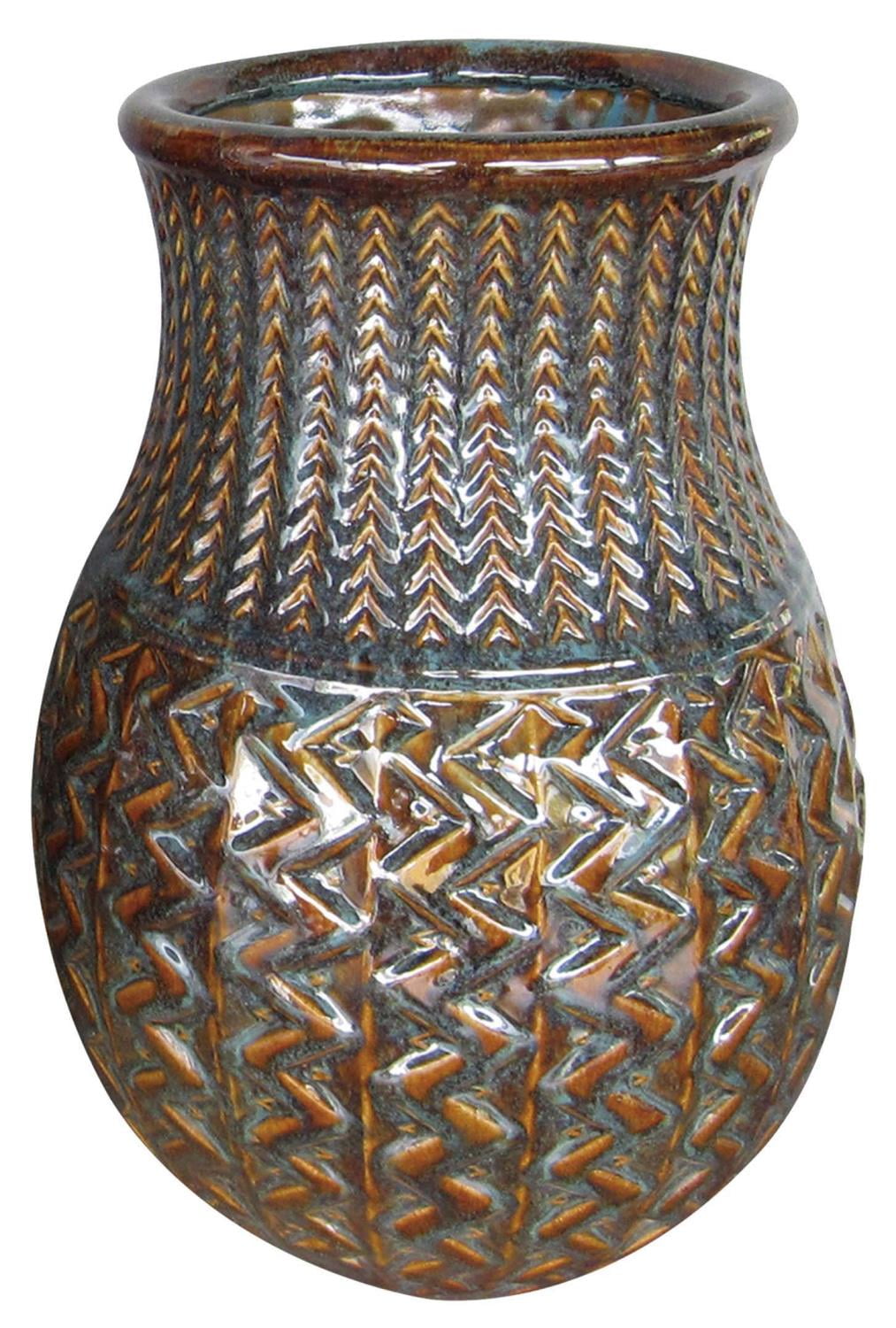 Crestview Pharaoh Med Home Decor Vase In Pottery CEVV0060 - Walmart.com