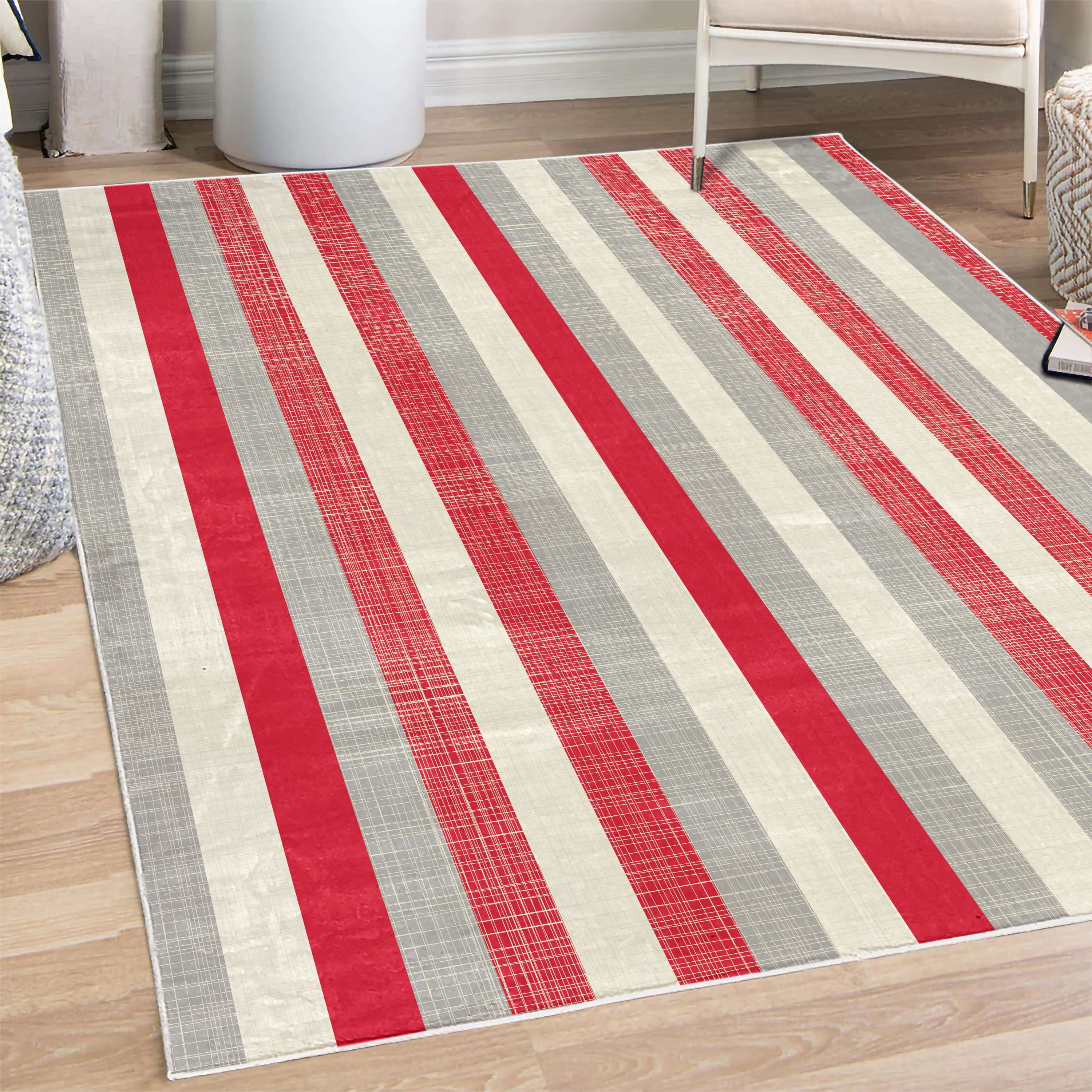 Retro Decorative Rug, Classical Vertical Stripes Pattern Texture Image ...