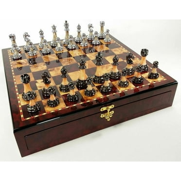 Japanese Samurai Warrior Chess Set Large 18" Cherry & Burlwood Color ...