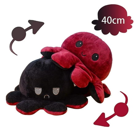 40cm Giant Reversible Octopus Stuffed Animal Reversible Happy Sad ...