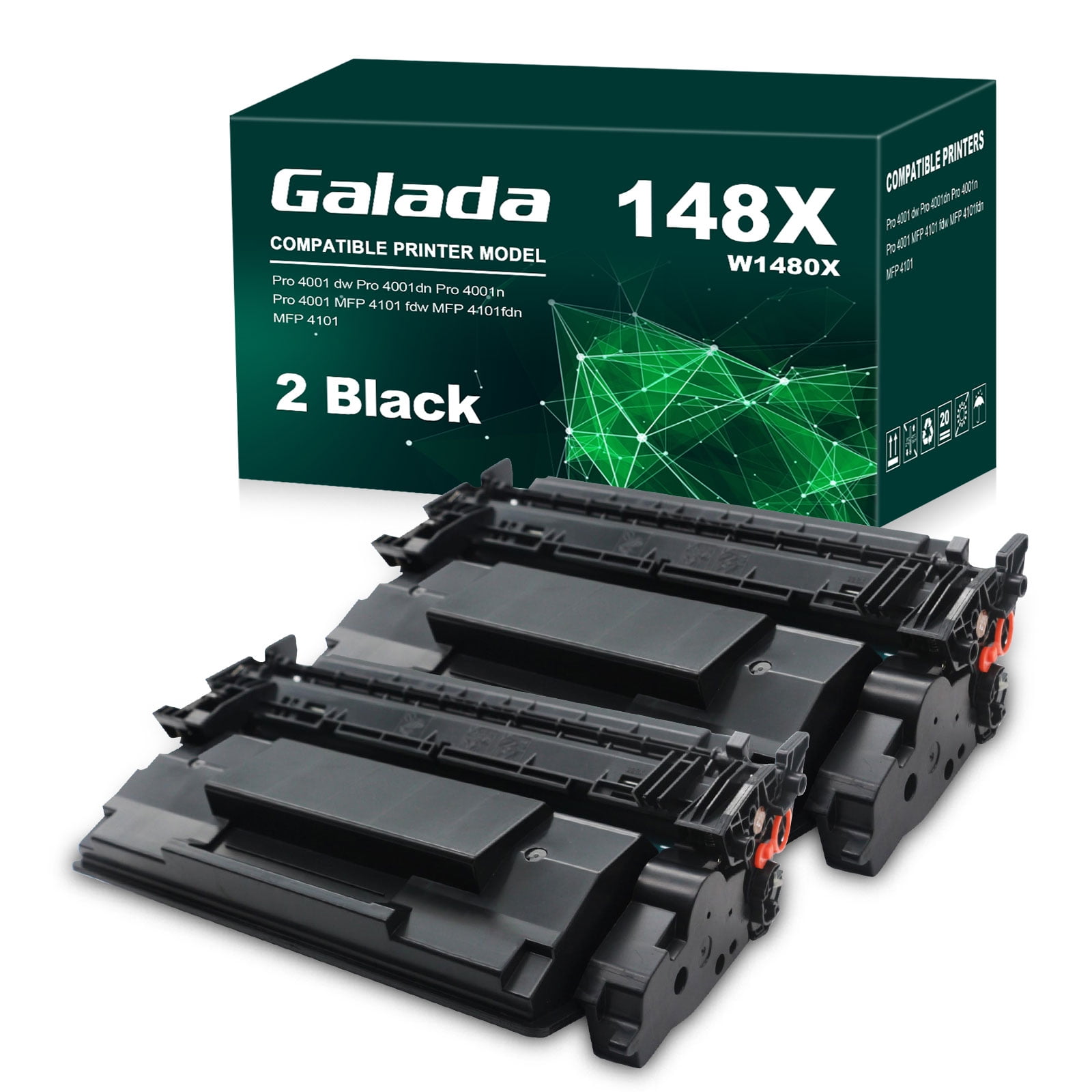 High Yield 148X W1480X Toner Cartridge Black (NO Chip) Replacement for ...