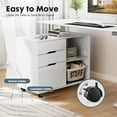 CZMDZH 3 Drawer Lateral File Cabinet Mobile File Cabinet with Open ...