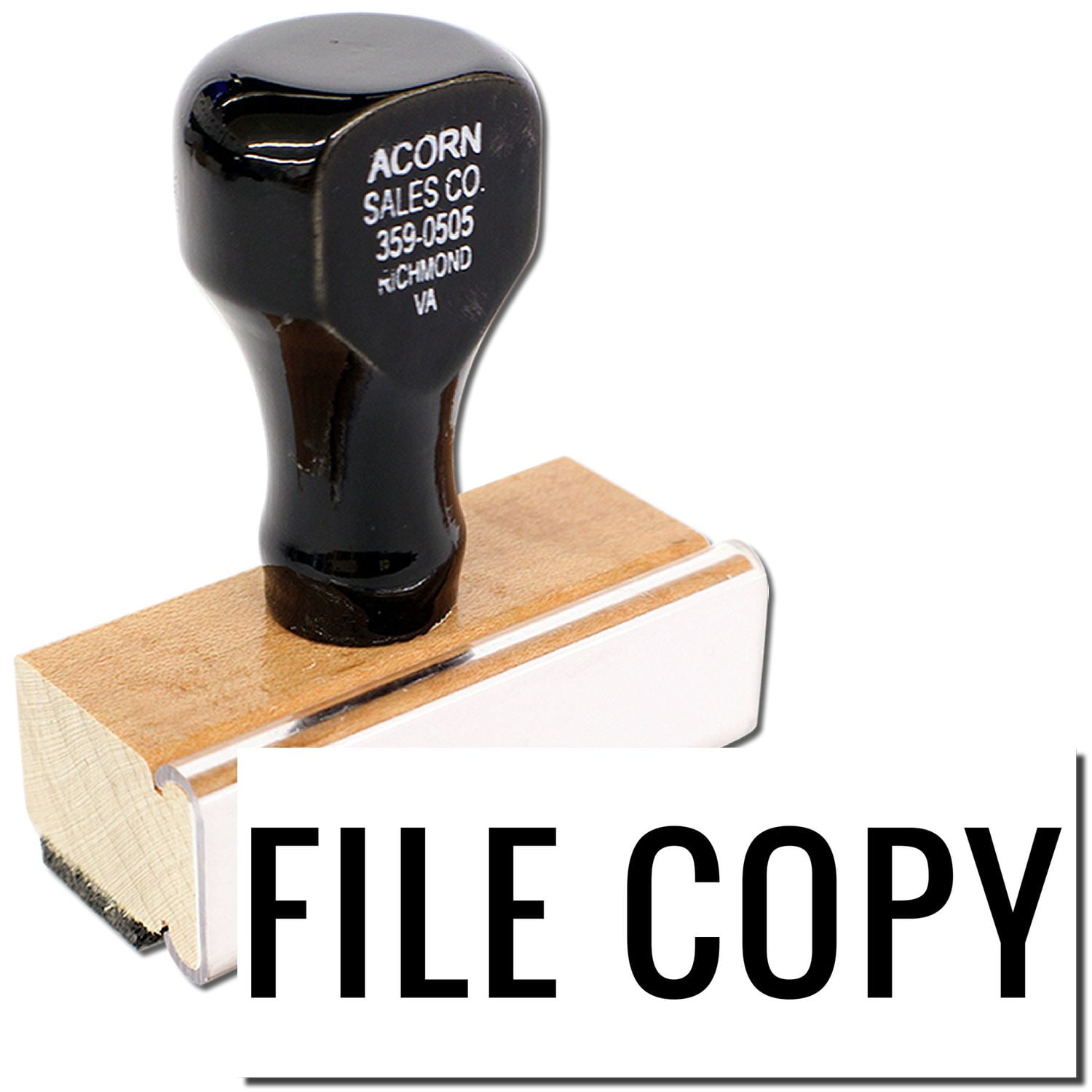 Large Narrow Font File Copy Rubber Stamp, Wooden Handle Rubber Stamp ...