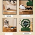 HannLk Small Rechargeable Camping Fan with Illumination 3 Adjustable ...