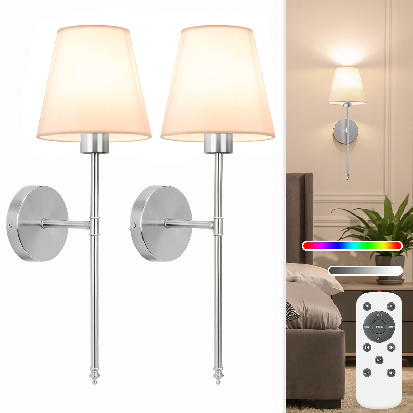 Click here for Unbranded 19.9 Inch Battery Operated Wall Sconce S... prices