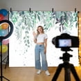 Teal Eucalyptus Leaves Backdrop for Photoshoot,Photography Photo Studio ...