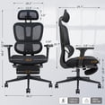 Ergonomic Office Chair with Footrest, High-back Computer Chair with ...
