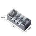 600V 15A 3P Double Row Wire Barrier Terminal Block With 2 Connector ...