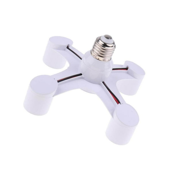 facefd LED Lamp Bulbs Socket Splitter Adapter Holder E27 to 4 in 1 E27 - Walmart.ca