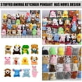 12 Pcs Keychain Plush Animal Backpack Stuffed Animals Party Favor ...