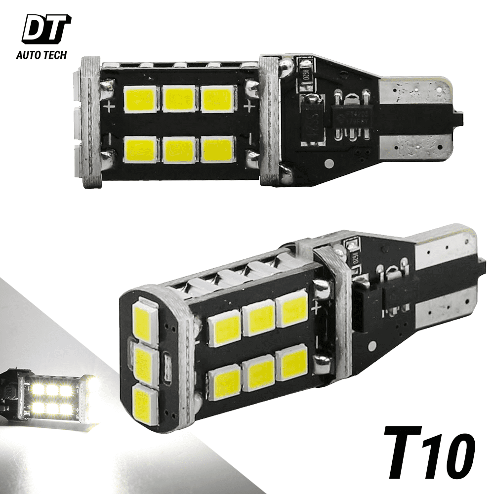 2X 1400 Lumens 60W T10 High Power Chip LED White Backup Reverse Light ...