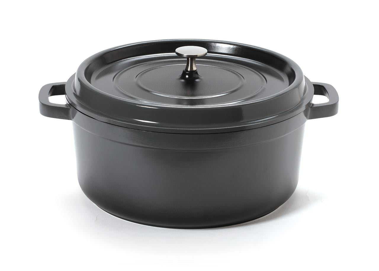 Heiss® Energy-Efficient Cast Aluminum Dutch Oven, 6.5 Quart, Round ...