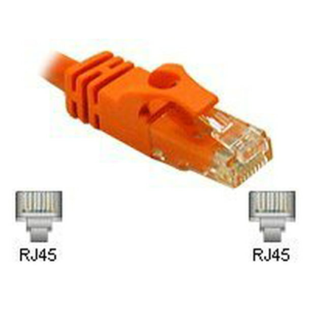 C2G 10ft Cat6 Snagless Unshielded (UTP) Network Crossover Patch Cable - Orange - Crossover cable ...