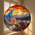 Wildlife Window Panel – Blue Lizard Stained Glass Style - Walmart.com