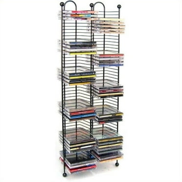 Atlantic 27" Nestable 32 CD/ DVD/ BluRay Storage Tower, Black - Walmart.com