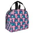 Axolotl Lunch Bag Cute Pink Axolotl Insulated Lunch Box For Women Men ...