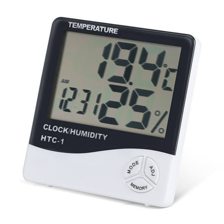Digital LCD Indoor Thermometer Hygrometer Temperature Humidity Monitor ...
