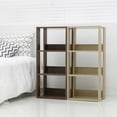 IRIS USA Bookshelf, 3 Shelf Open Wood Storage Bookcase Rack Unit, Brown ...