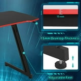 NiamVelo 47 inch Z-Shaped Gaming Desk, Ergonomic PC Workstation with ...