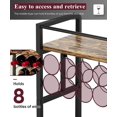 3-Tier Wine Rack Freestanding Floor with Wood Top, Liquor Stand with ...