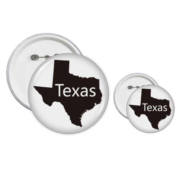 Texas America USA Map Outline Pins Badge Button Design Kit Craft Sets ...