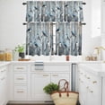 Birds Kitchen Curtains Valance and Tier Set Birch Tree Rod Pocket Short ...