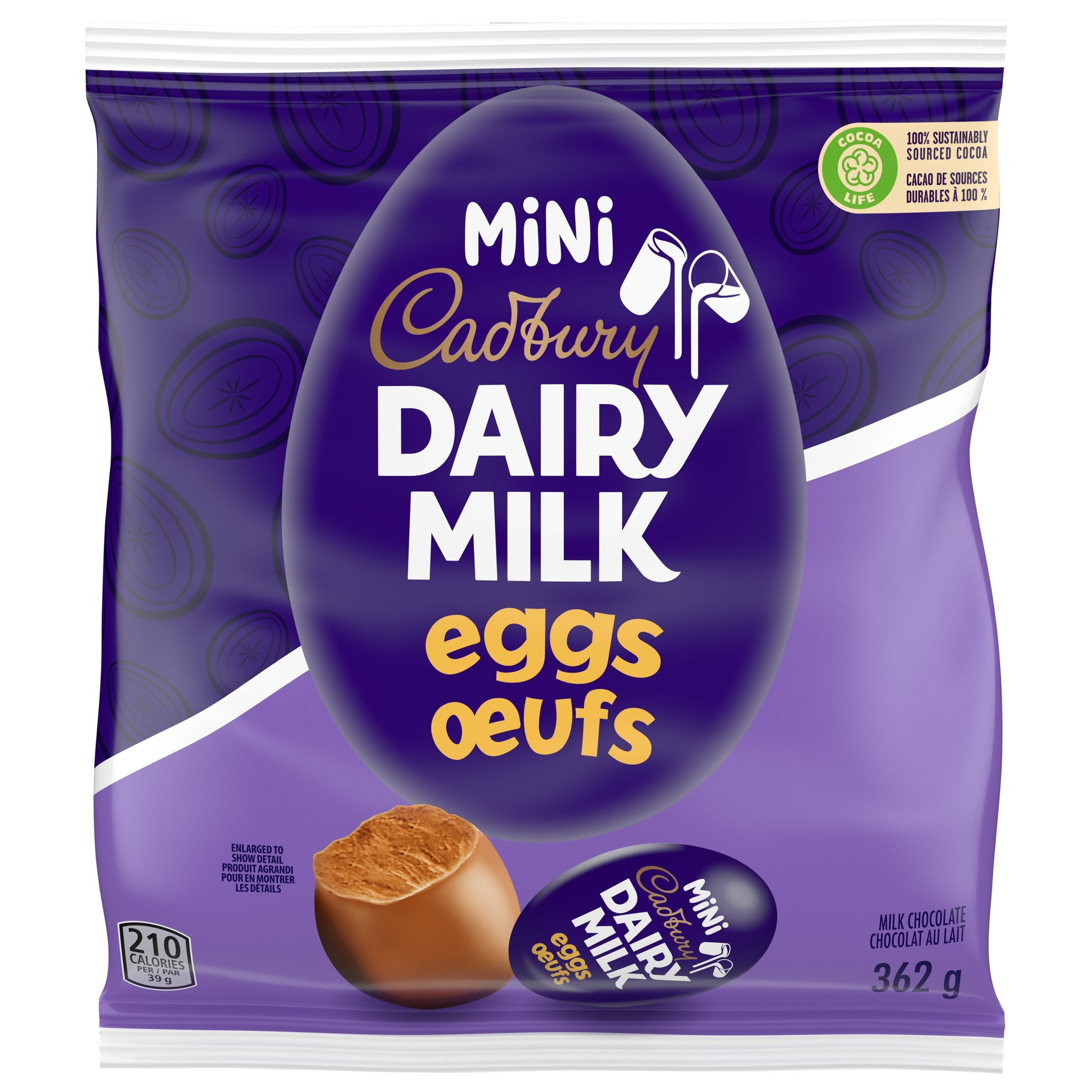 CADBURY DAIRY MILK Mini Solid Easter Chocolate Eggs, Individually ...