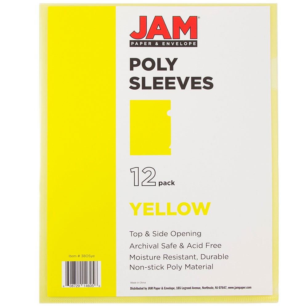JAM PAPER Plastic File Jackets - Letter Size - 228.6 x 292.1 mm (9" x ...