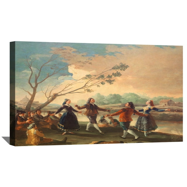 Francisco Goya Painting Art Print Dance On The Banks Of The Manzanares Canvas Art Print Frame ...