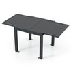 Costway 31.5"-63" Extendable Patio Table L-shaped Brace Included for ...