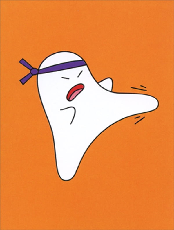 Recycled Paper Greetings Karate Ghost with Headband Package of 8 Funny ...